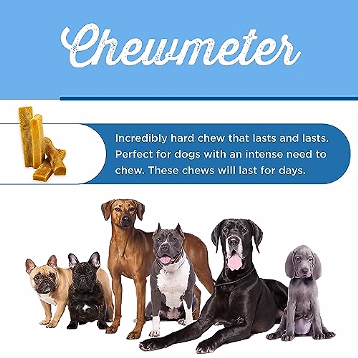 Best Bully Sticks All-Natural USA Baked & Packed Himalayan Yak Cheese for Dogs - Vegetarian & Lactose Free - Fully Digestible, Long-Lasting Chews - Large Chews from 4 Pack