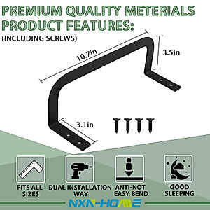 4 Pcs Mattress Slide Stopper, Metal Mattress Retainer Bar for Adjustable Beds, Mattress Holder in Place to Keep Mattress from Sliding, Metal Mattress Stabilizers for Wooden Bed Frame