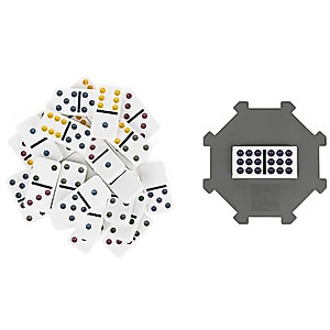 Spin Master Games, Cardinal Classics Double Nine Dominoes Set in Storage Tin, Dominoes for Kids, Classic Game, Dominoes for Adults & Kids Ages 8+