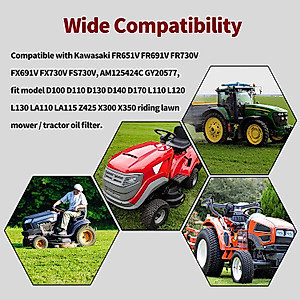 AWHLLRY 12 050 01-S 12 050 01-S1 Oil Filter Compatible with Kohler Engine Lawn Mower Tractor Cub Cadet Craftsman Troy Bilt Toro 12 050 01 KH-12-050-01 12-050-08 KH-12-050-08 2PCS