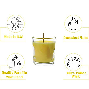 CandleNScent Citronella Scented Votive Candles in Glass | Up to 20 Hour Burn Time (Pack of 8)