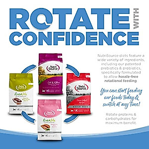 NutriSource Pure Vita Grain-Free Cat Food, Made with Chicken and Peas, 15LB, Dry Cat Food