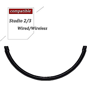 Adhiper Replacement Studio3 Headband Replacement Top Headband Repair Parts is Compatible with Studio 3.0 Wireless Studio 2.0 Wireless Over-Ear Headphones (Black+Red)