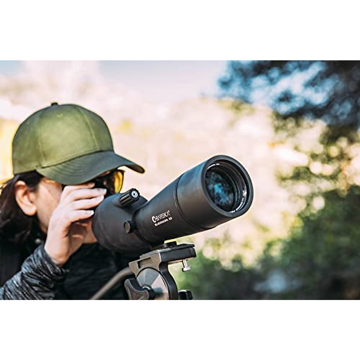 BARSKA unisex adult Blackhawk 20-60x60 Cases Barska AD11520 Black Hawk ED 20 60x60 Spotting Scope with Tripod and Carrying Cases, Black, One Size US