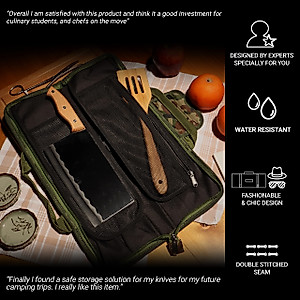 Chef Sac Chef Knife Roll Bag Case with 8-Pack Knife Guards Included