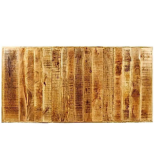 Tidyard Dining Table Mango Wood Tabletop Dinner Table Steel Legs for Kitchen, Bistro, Restaurant, Home Furniture 70.9 x 35.4 x 30 in