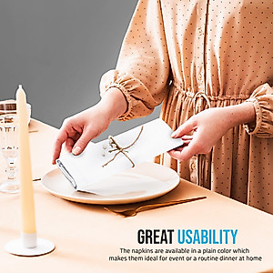 Utopia Home White Cloth Napkins (12 Pack, 18x18 Inches), Ideal Dinner Napkins for Party, Wedding and Lunch/Dinner