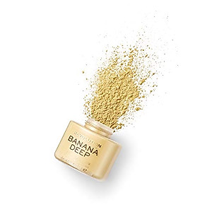 Makeup Revolution Loose Baking Powder, Make Up Setting Powder, Provides Long-lasting Coverage, Reduces Shine, For Medium To Dark Skin Tones, Banana Deep, 32g