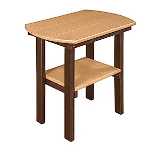 Model Oval End Table Made in The Cedar On Brown Base Resin