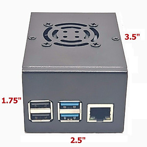 Raspberry Pi Deep Case PoE 5.2V@3.5A HAT Metal Enclosure Protective Box Cooling Fan 17.5Watt Power Over Ethernet (POE) HAT PoE Network Standard Compliant for Rpi 4 Model B by CMC TECH