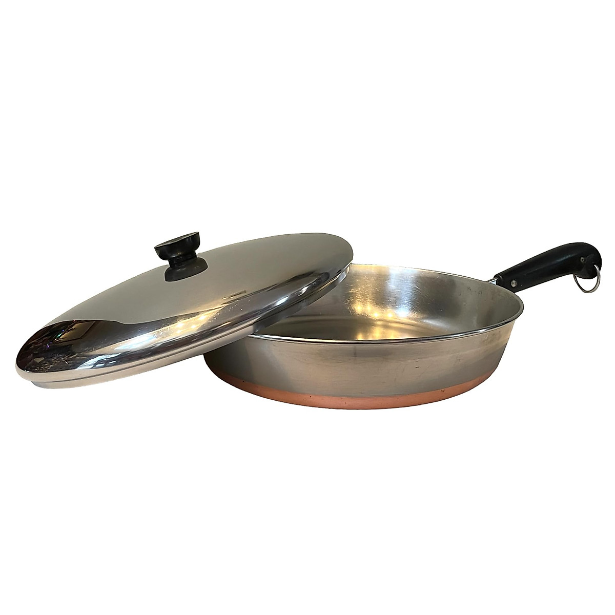 12" Revere Ware Copper Clad Frying Pan with Lid