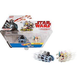 Hot Wheels Star Wars Darth Vader Tie Advanced Vs. Luke Skywalker X-Wing Fighter 2-Pack, Vehicle