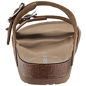 Madden Girl Women's Brando Slide Sandal, Taupe Fabric, 7.5