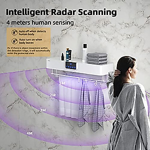 Towel Warmers for Bathroom,Zomhusea Intelligent Towel Dryer 500W Wall Mounted Drying Racks Home Hanging Racks Electric Heated Towel Racks for Pool,Laundry Room,Cloakroom