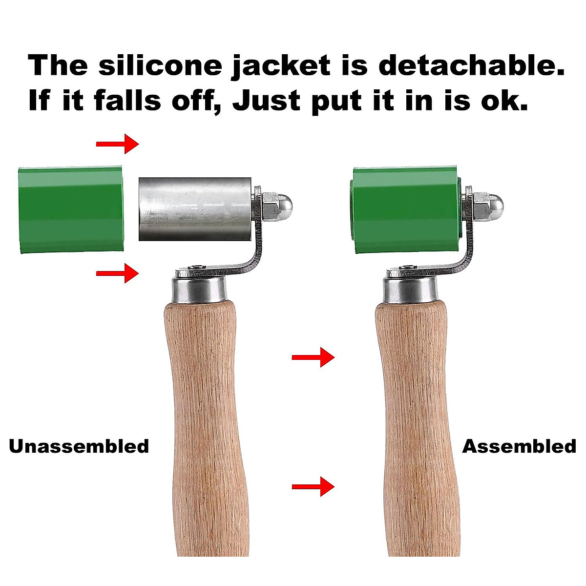KEDILAKE Seam Roller,House Paint Rollers, Smoothing Seam Roller Tool for PVC/TPO/EPDM Woodworking, Flooring, Wallpaper Installation Single Ply Roofing and Tape Hot Air Tools Overlap Welding
