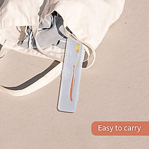 LINKIM BOLLY 5Pcs Portable Travel Toothbrush Case Double Card Slots Transparent Hard Plastic Toothbrush Box Dust-Proof Toothbrush Toothpaste Box Holder Toothbrush Protector for Camping, Travel