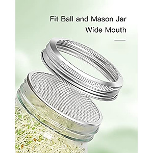 RAYPLE Sprouting Jar Kit, 2 Wide Mouth Mason Jars, Premium Stainless Steel Screen Sprout Lids, Blackout Sleeves, Tray, Stand, Sprouting Kit for Growing Broccoli,Alfalfa,Mung Bean