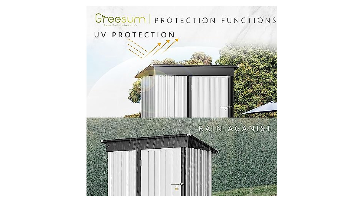 Greesum Metal Outdoor Storage Shed for Your Backyard