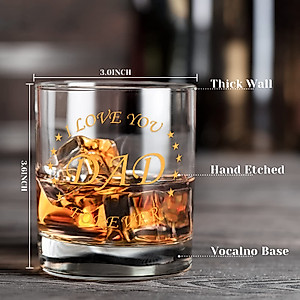2023 Whiskey Glass Birthday Gifts for Dad - Birthday Decorations for Dad, Party Supplies - Birthday Anniversary, Bday Gifts Ideas for Him, Dad, Husband - A meaningful birthday present Whiskey Glass