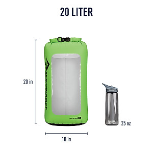Sea to Summit View Dry Sack, See-Thru Dry Bag, 20 Liter, Apple Green