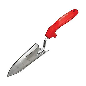 Corona CT 3314 Premium Stainless Steel ComfortGEL Garden Trowel, 13.5" Overall Length, Handle Length 7", Red