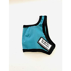 Star Point Mini-Pony Fly Mask (Large 39-45" Pony, Teal/Black Trim)