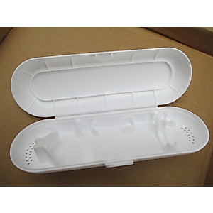 USonline911 Replacement Plastic Travel Case Protector Case for Br aun Oral-B Select Model Toothbrushes (White, Medium)