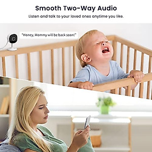 Indoor Cameras for Home Security 2K, Galayou Wireless WiFi Baby Camera Monitor with Two-Way Audio, Home Cameras with APP for Phone, Smart Siren, Works with Alexa/Google Home(G7-4PACK)
