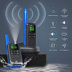 GOCOM G600 Family Radio servie (FRS) Walkie Talkies for Adults, Long Range Two Way Radios Rechargeable, Frequency Range:462.55-462.725MHz,467.5625-467.7125MHz UHF