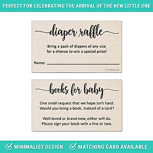 321Done Diaper Raffle Tickets, Made in USA - 3.5x2 Kraft Tan, With Name Line, Baby Shower Game, Enter to Win Drawing, Prize, Small - Pack of 50