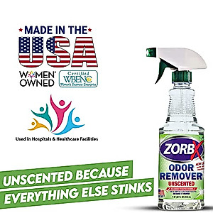 ZORBX Unscented Odor Remover Spray - Perfect Solution for Strong Odor | Advanced Trusted Formula & Fast-Acting Odor Eliminator for Dog, Cat, Puppy (32oz.)