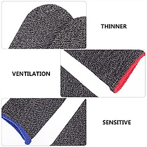 Finger Sleeves Screen Protectors Game, Finger Gloves Gaming Versatile Finger Covers Anti- Fiber Finger Protectors Thumb Sleeves for Gaming -30pcs Black Gloves Game Finger Sleeves