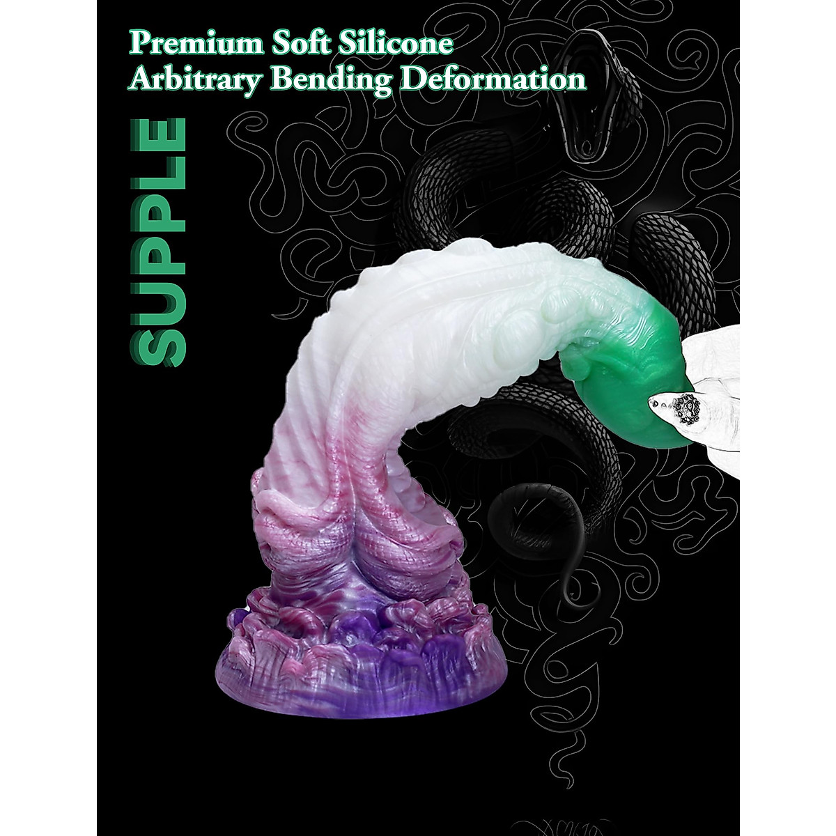 Realistic Thick Dragon Dildo with Knot, 10inch Long Monster Dildos Silicone Fantasy Dildo Anal Plug Toys for Women and Men Couples