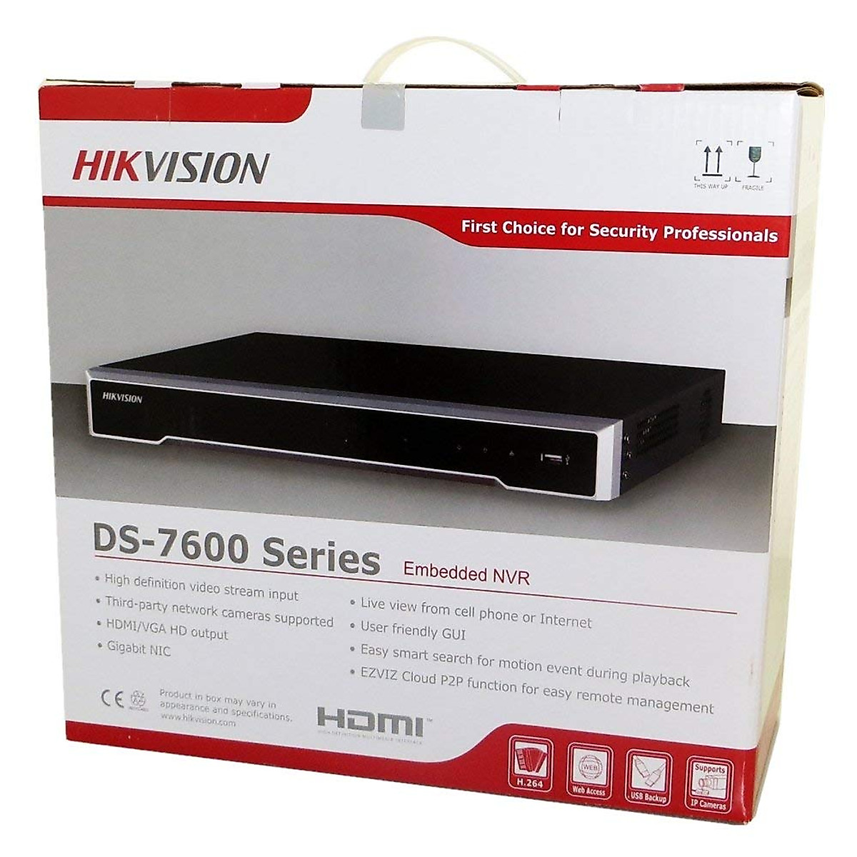 Hikvision DS-7616NI-I2/16P 16CH 16POE 12Mp Resolution 16CH POE NVR for IP Camera Support Two way Audio and Alarm In/OUT (Renewed)