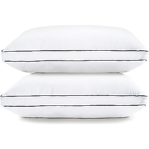 LANE LINEN Bed Pillows for Sleeping - Pillows Queen Size Set of 2, Gusseted Supportive Firm Pillow for Side and Back Sleepers, Luxury Down Alternative Hotel Pillows, 20x30in