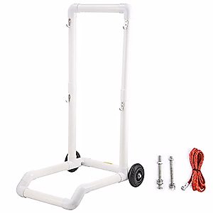 VEVOR Plastic Recycling Cart, 22.8" x 15.7" Hook-Type Moving Bin Cart with 2 Wheels, Easy Assembly & Weatherproof Well-Built Recycle Cart, for Simple Recycle Bin and Caddy, White