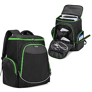 Trunab Gaming Console Backpack Compatible with Playstation 5 / PS5 Slim / PS4 / Xbox One, Travel Carrying Bag with Multiple Pockets for 15.6” Laptop and Gaming Accessories
