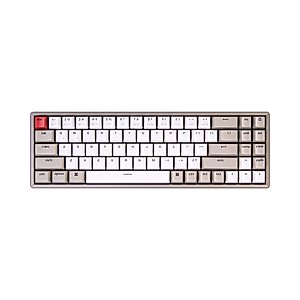 Keychron K14 Bluetooth 5.1 Wireless Aluminum Frame Mechanical Keyboard with Keychron Red Switch/Rechargeable Battery, 72 Keys Compact Keyboard Compatible with Mac Windows