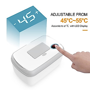 Wipe Warmer Baby Wet Wipes Dispenser : High Capacity LED Display Silent Heating - Wipes Diaper Warmer with Adapter for Baby Infant