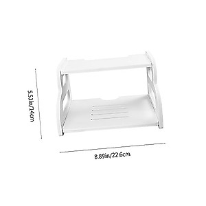 SOESFOUFU 1pc Router Rack Floating Wall Mounted Shelf Storage Shelves for Kitchen Storage Rack Monitor Wall Mounting Brackets Household Router Holder Home Storage Holder White Foam Board