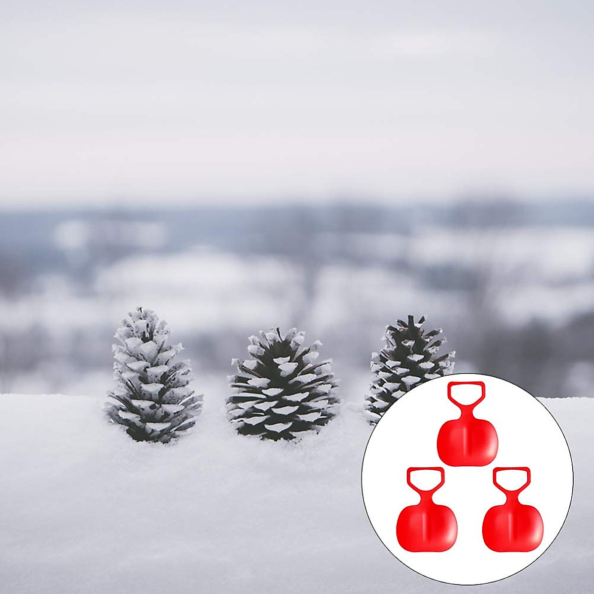 3pcs Snow Sleds Lightweight Flying Carpet Portable Rolling Snow Slider Disc Toy Snow Saucer Sleds for Kids Outdoor