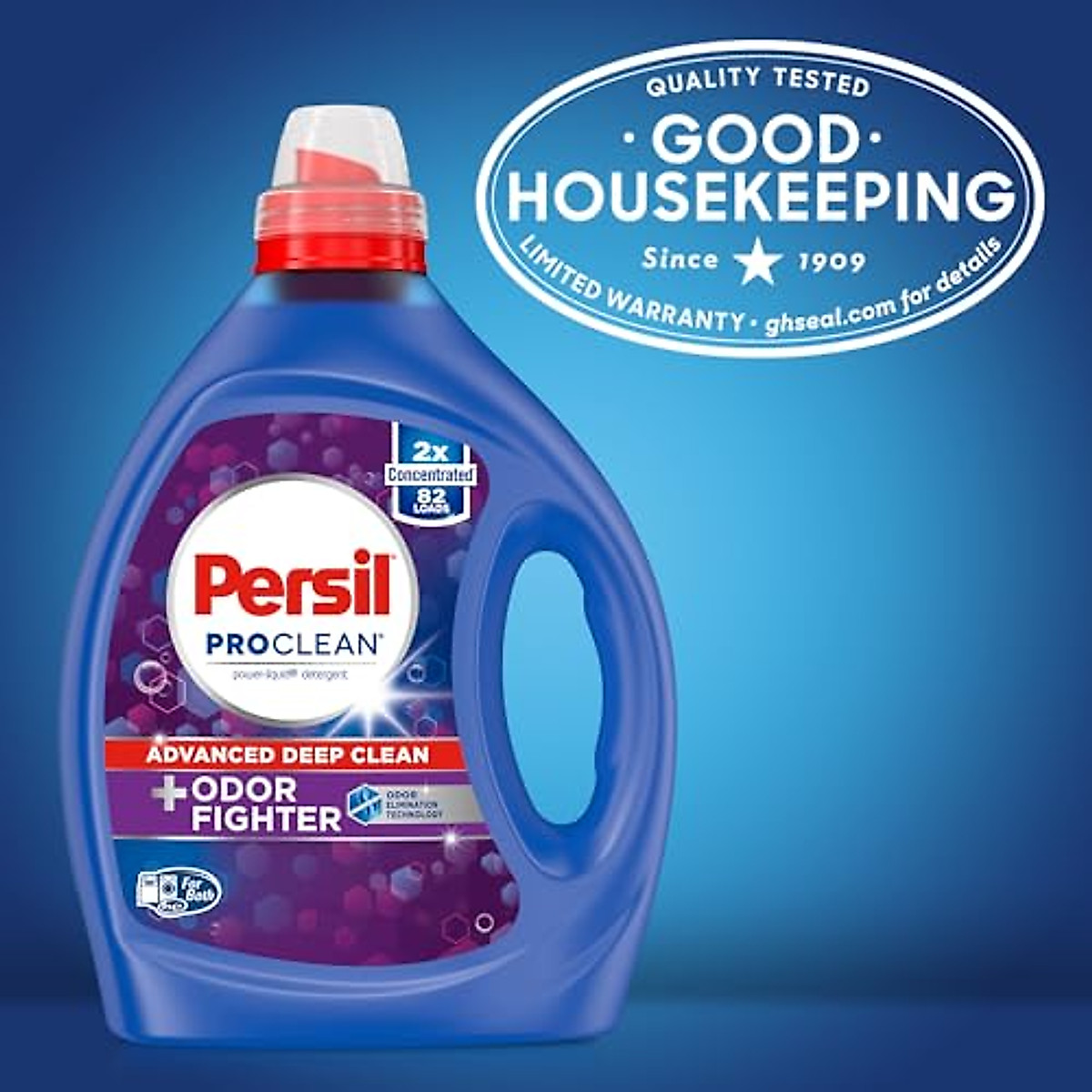 Persil Laundry Detergent Liquid, Odor Fighter with Odor Elimination Technology, High Efficiency (HE), 2X Concentrated, 82 Loads
