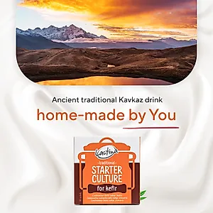 Lactina Kefir Starter Culture Probiotic May Boosts Gut Health and Digestive Wellness Naturally 10 Sachets for 10 Liters