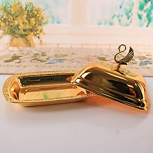 Mxzzand European Fruit Plate, Rustproof Easy To Gold Fruit Tray Gold Oxidation Resistant for Bars