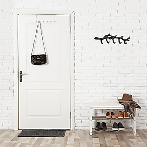 GASARÉ, Key Holder for Wall Mount, Cast Iron Key Hook, Key Rack, Tree Branch Design, Screws and Anchors, Large Size of 13¼ x 4 Inches, Brown, 1 Unit