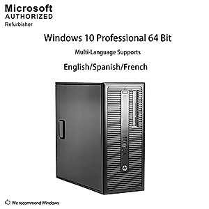HP EliteDesk 800 G2 6th Gen Tower Business Desktop Computer, Intel Core i3 6100 3.7GHz,16G DDR4, 240G SSD, 2T, WiFi, BT 4.0, USB 3.0, VGA, DP, Win 10 64-Bit Supports EN/ES/FR(CI3)(Renewed)