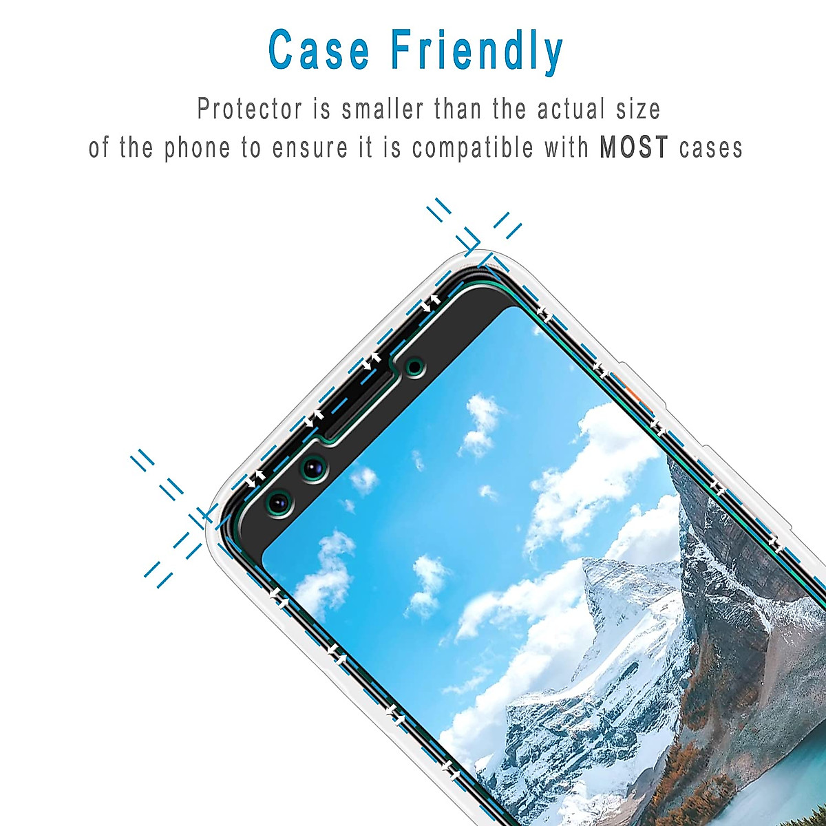 HPTech (2 Pack) Designed for Google (Pixel 3) Tempered Glass Screen Protector, Anti Scratch, Bubble Free