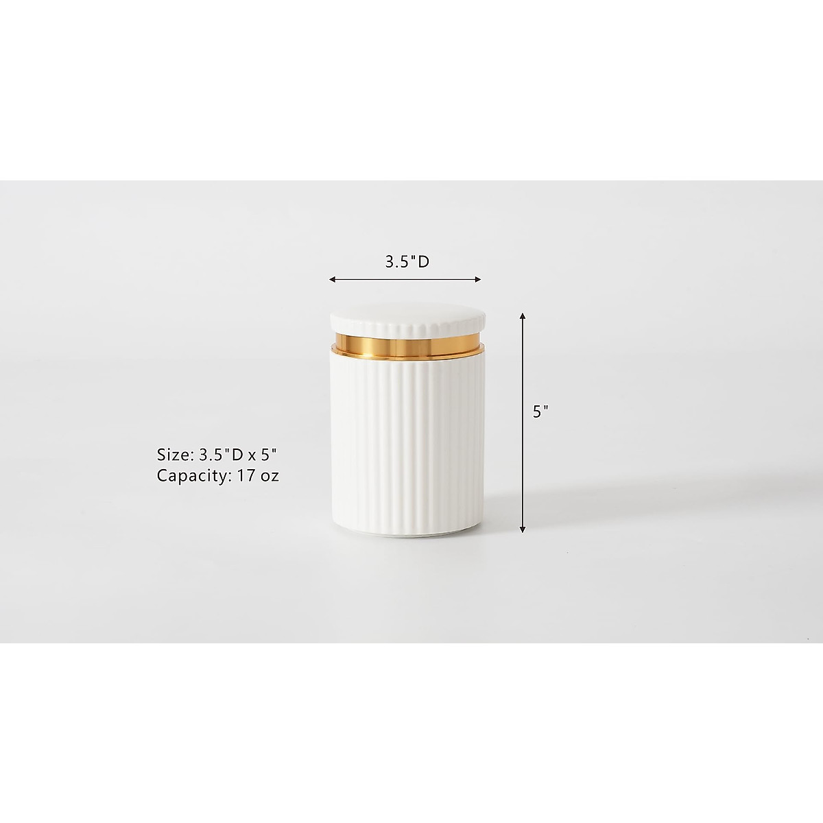 Pampa Bay Tall Canister, Tango, Small, Kitchen, Gift, 5 x 3.5 Inch; 17 Ounce, TAN8013WG
