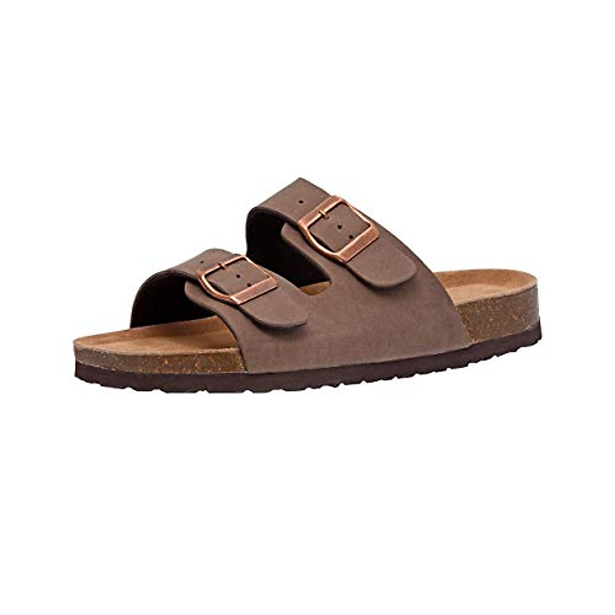CUSHIONAIRE Women's, Lane Slide Sandals Brown 6.5 M