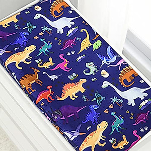 Baby Changing Pad Cover, Ultra Soft Change Table Cover, Dinosaur Printed Cradle Sheet for Boys and Girl
